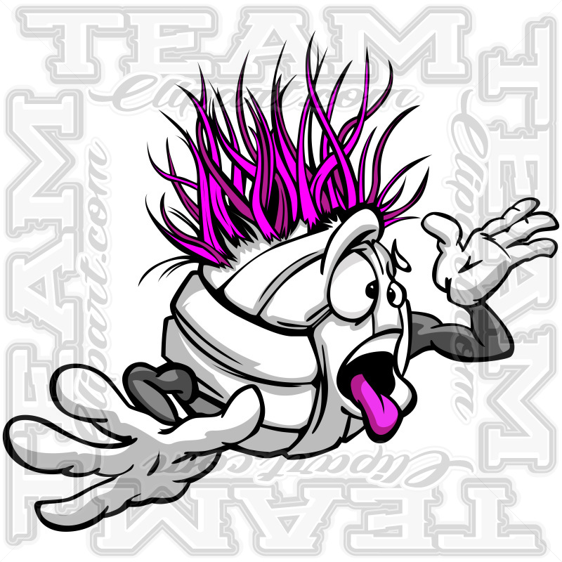 Crazy Volleyball Image. Modifiable Vector Format.